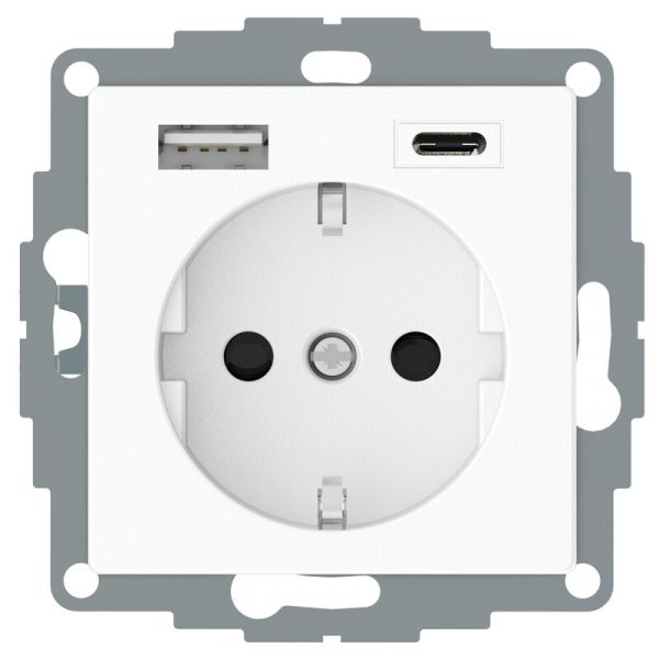 PISTORASIA + USB EXXACT 1-PR + 2XUSB LAT. A+C 3A VAL - Taloosi.fi